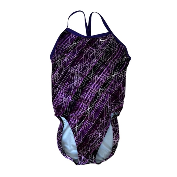 Nike | Swim | Nike Purple Black Swimsuit | Poshmark